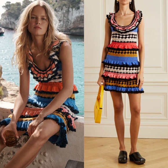 Zimmermann | Dresses | Zimmermann Tiggy Frill Multi Mini Dress Size Us ...